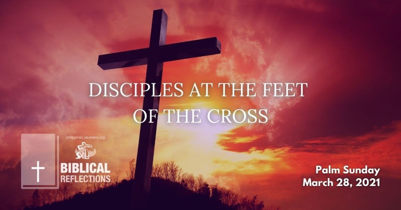 Disciples at the feet of the cross